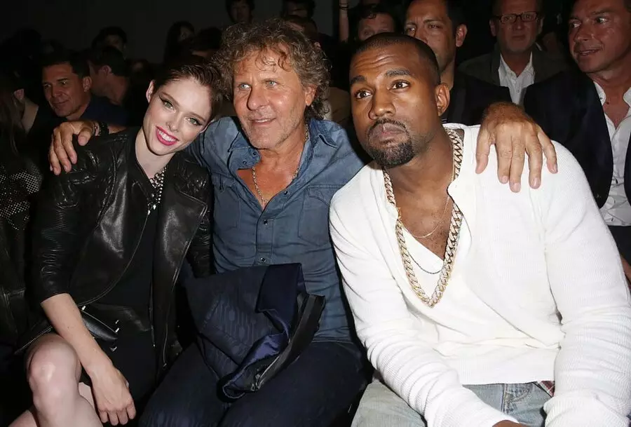 Model Coco Rocha, moadeûntwerper Renzo Rosso en muzikant Kanye West