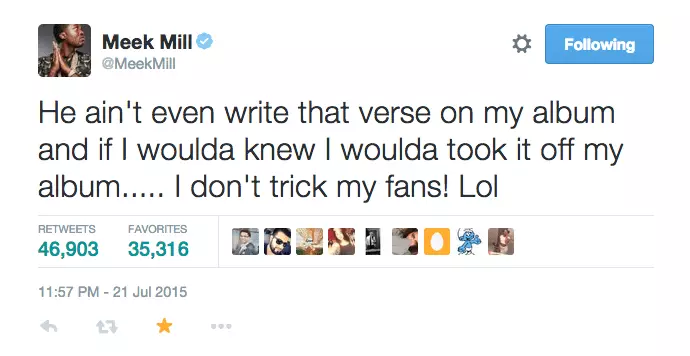 Meek Mill şeva borî çû ser Twitterek dîn û har û Drake bi Tiştek Xerab tawanbar kir 26016_5