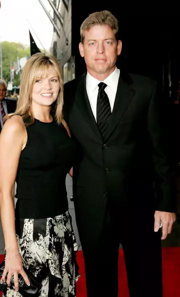 Rhonda Aikman e o quarterback do Dallas Troy Aikman